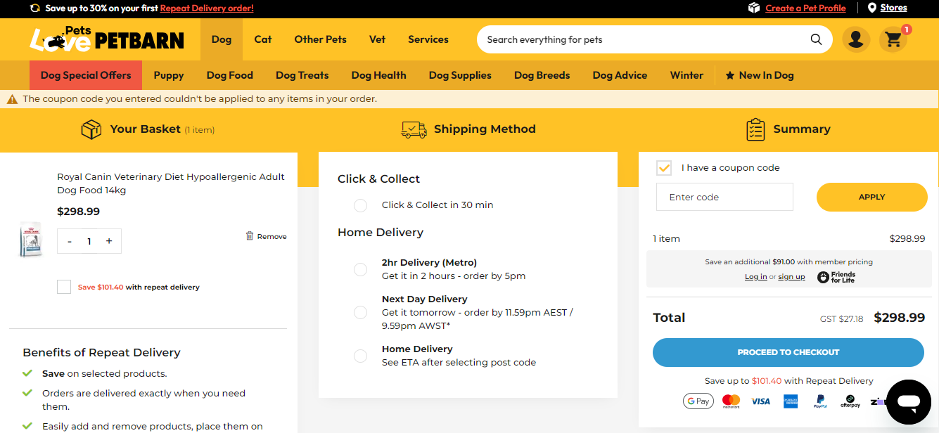 Petbarn coupon store